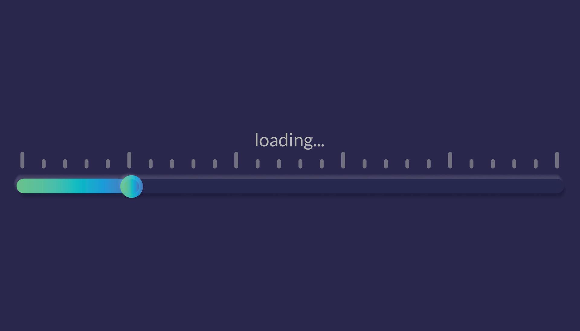Progress load bar. Indicator of status download. Graphic icons of interface. Neon buttons of ...