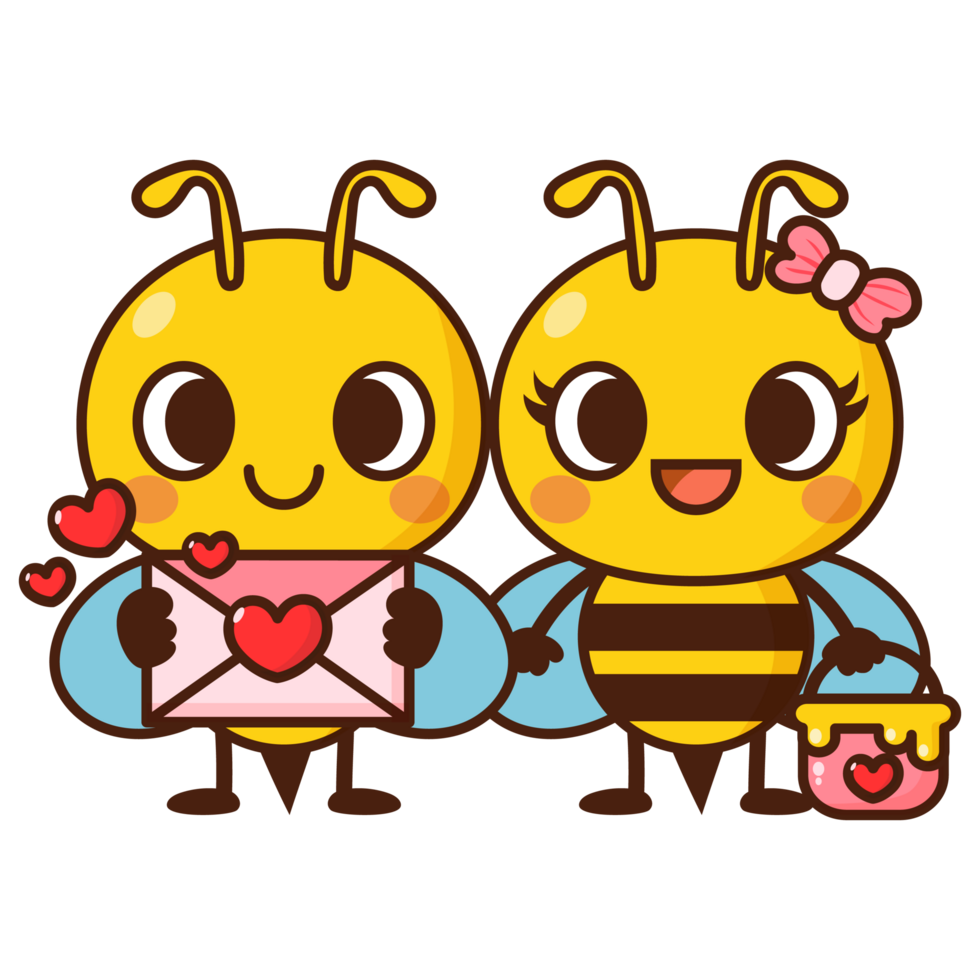 Adorable Cartoon Bees Celebrating Love 54560792 PNG Adorable Cartoon Bees Celebrating Love 54560792 PNG