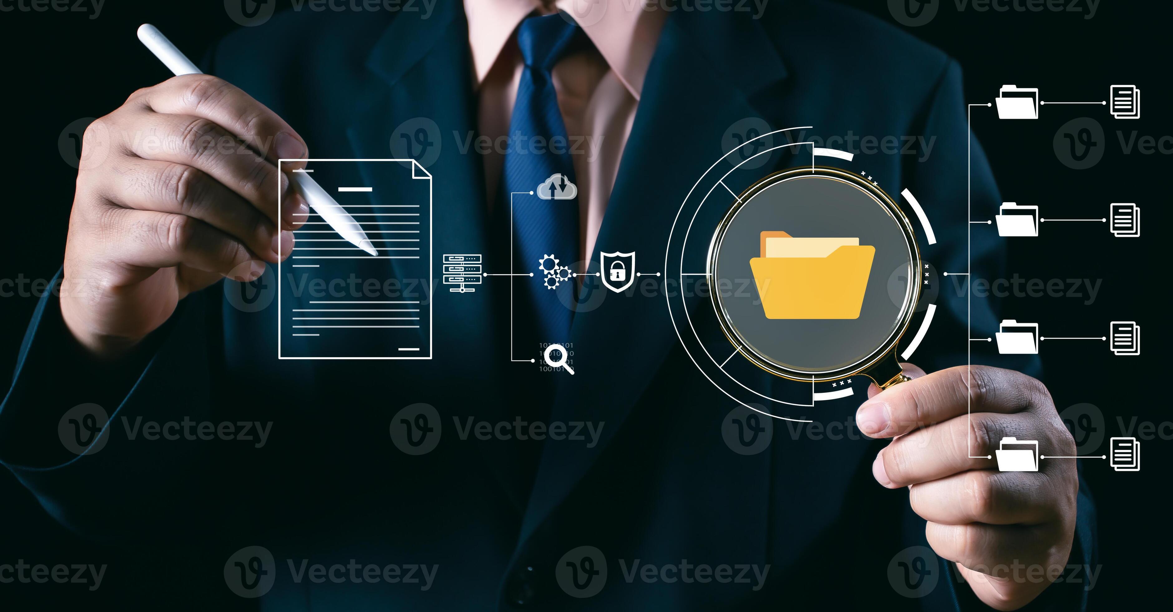 DMS, Document security concept. Document management system, Data encryption. Online ...