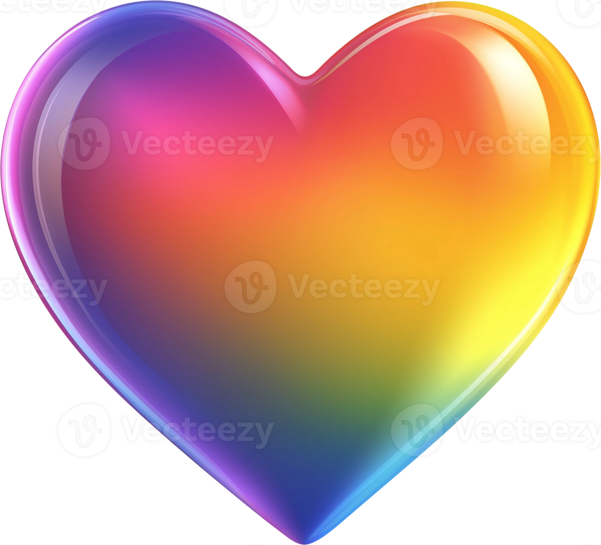 a heart shaped rainbow colored object 54564439 PNG