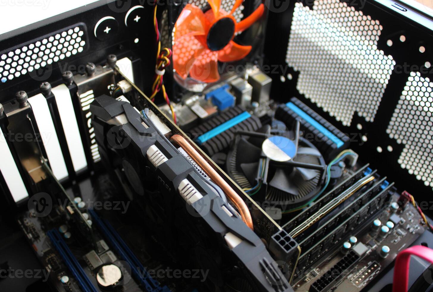 Cooling system for videocard and motherboard in a modern high performance computer 54570308 ...