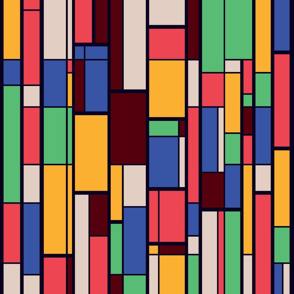 Colorful Abstract Geometric Pattern on Black Background. 54571573 ...