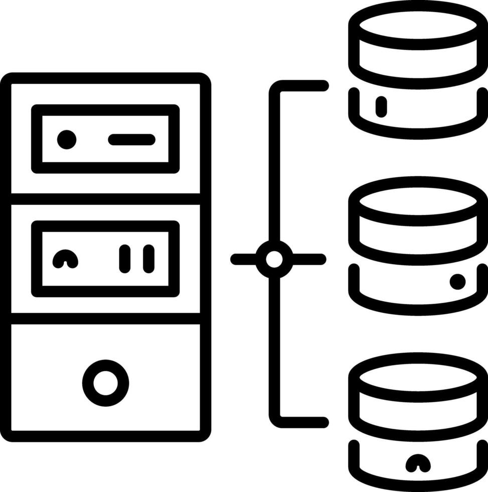 Database engine icon in linear style 54573674 Vector Art at Vecteezy
