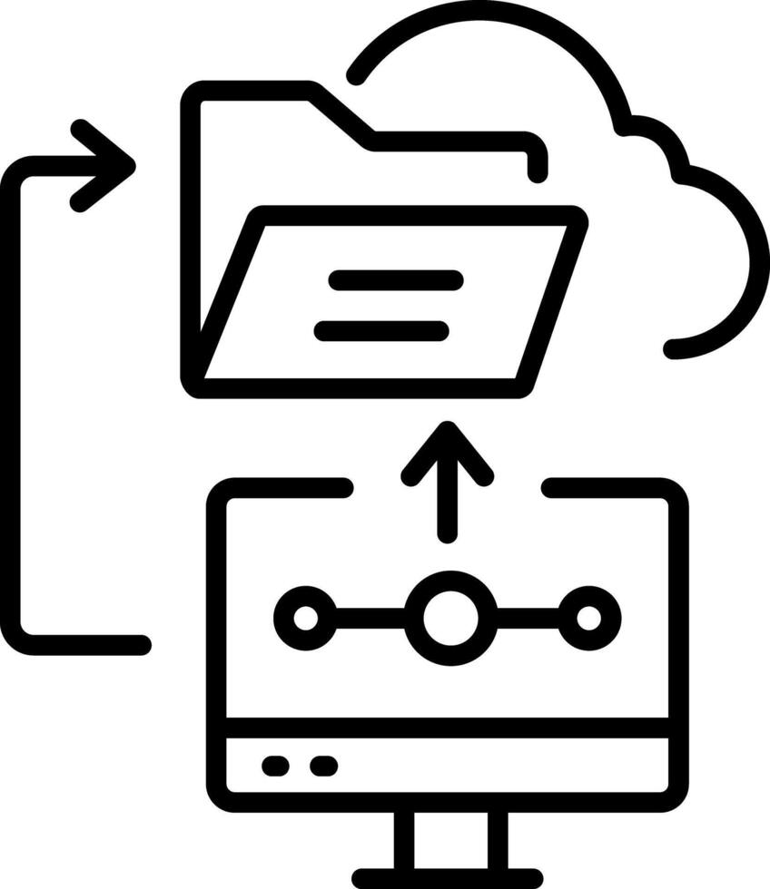 Data upload icon in line style 54573704 Vector Art at Vecteezy