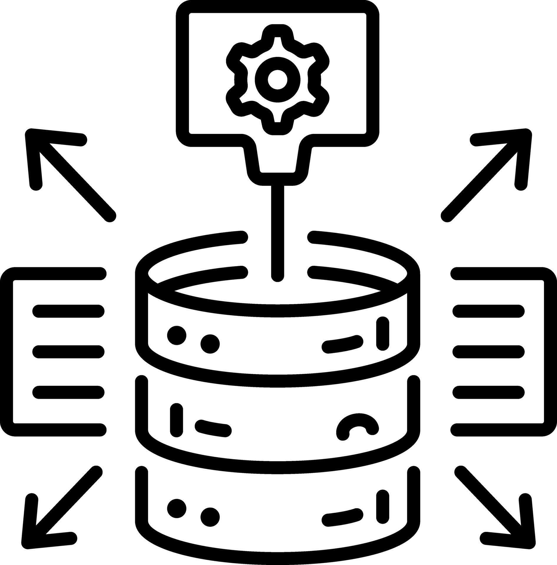 Data normalization icon in line style 54573705 Vector Art at Vecteezy