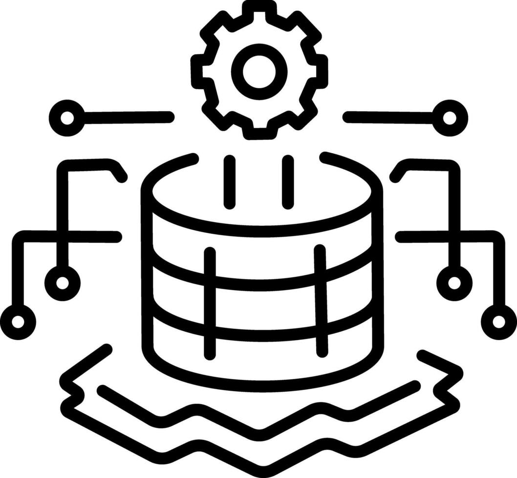 Data processing icon in line style 54573778 Vector Art at Vecteezy