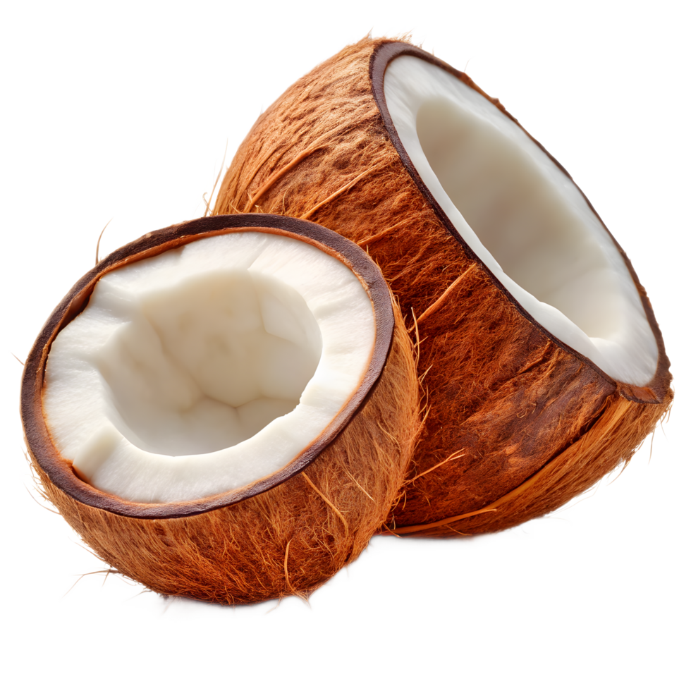Fresh Brown Coconut Halves with White Flesh 54574084 PNG Fresh Brown Coconut Halves with White Flesh 54574084 PNG