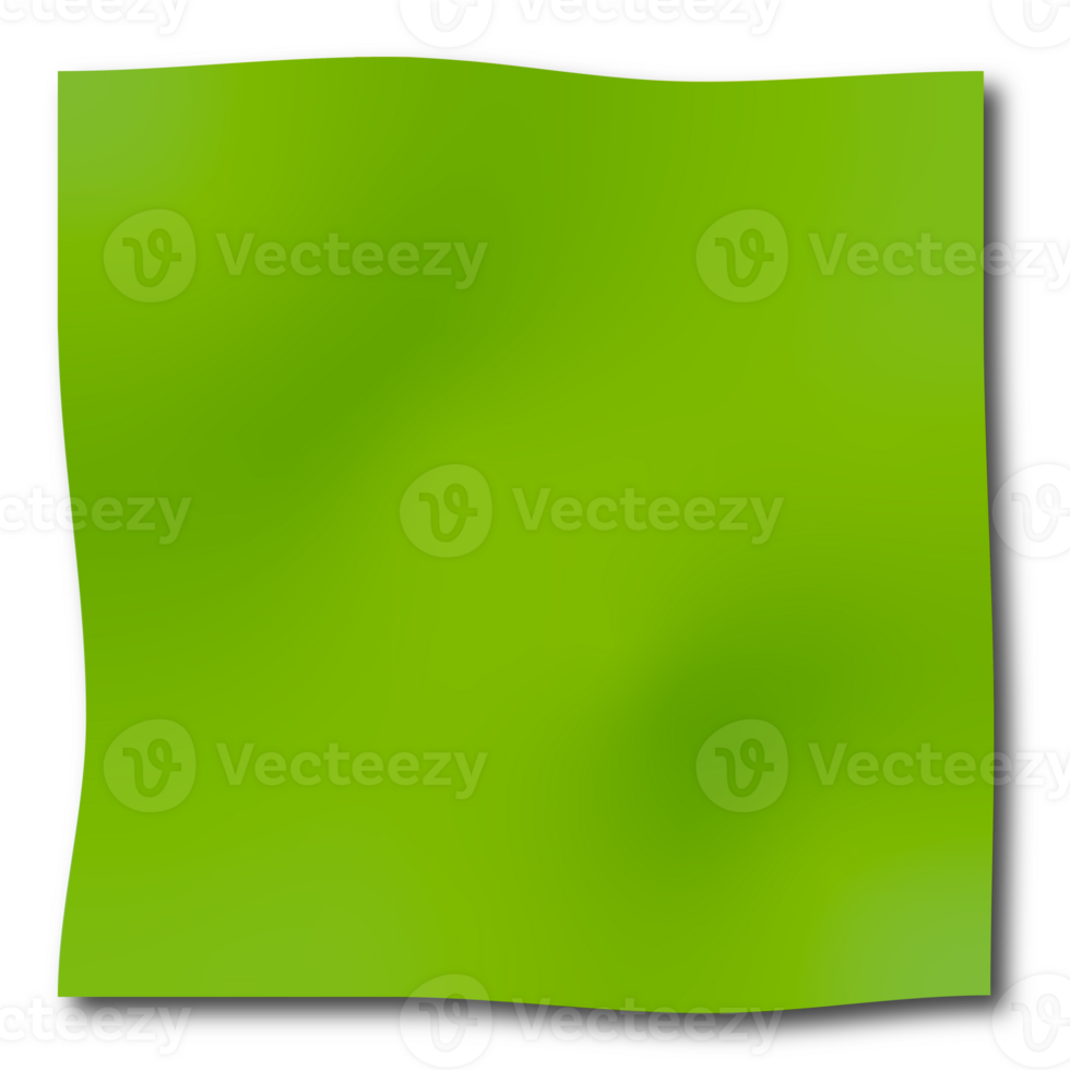 Green Paper Memo Isolated 54582495 Png