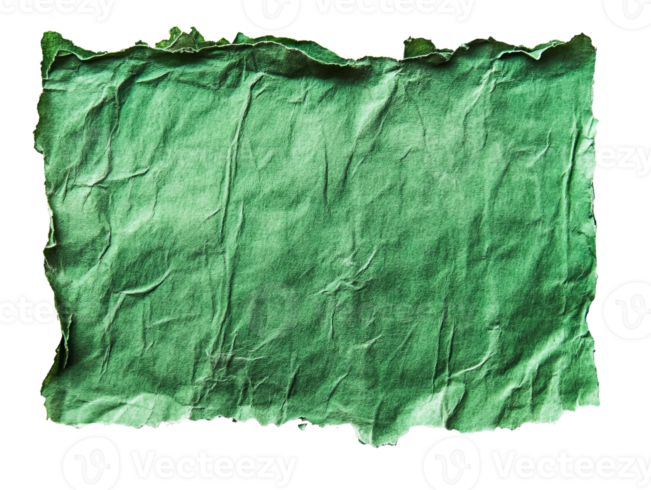 Crumpled green paper texture for creative projects 54583462 PNG