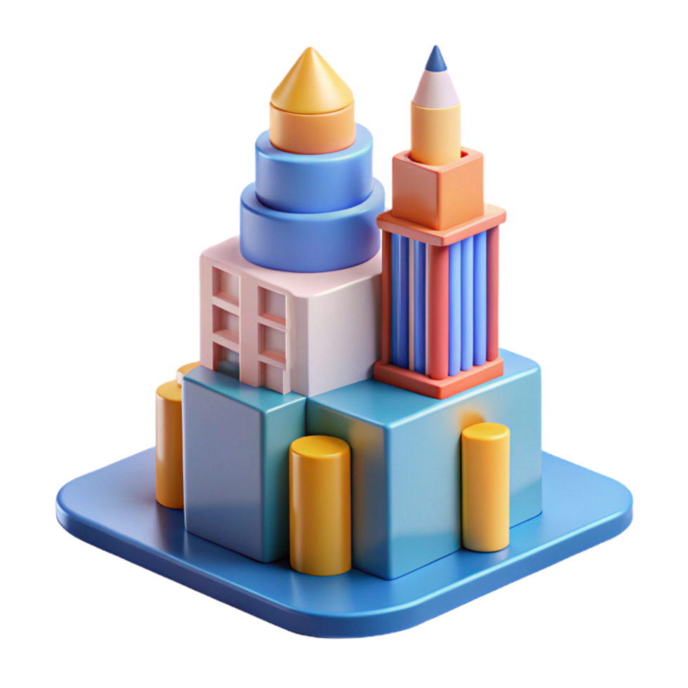 Creative 3D Building Blocks Design Colorful Cityscape 54585181 PNG Creative 3D Building Blocks Design Colorful Cityscape 54585181 PNG