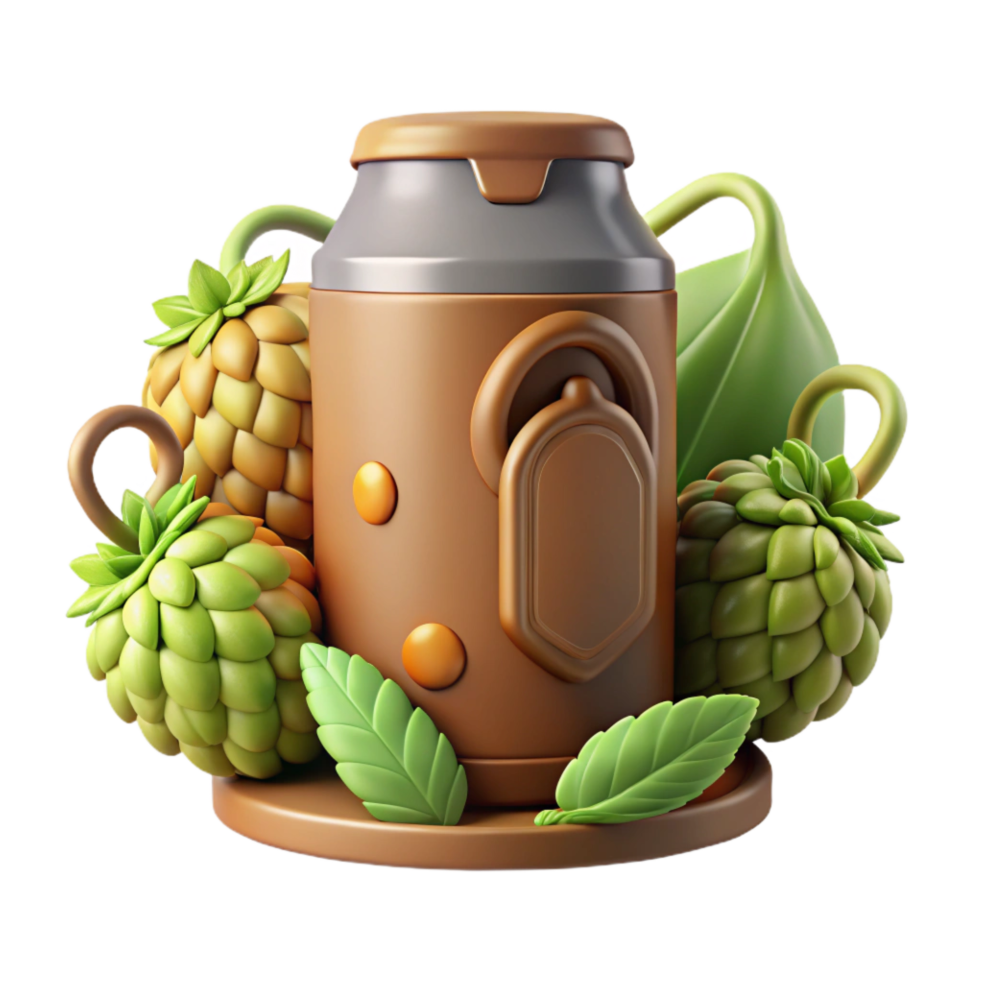Hops Container Fresh Brew Concept 54585396 PNG