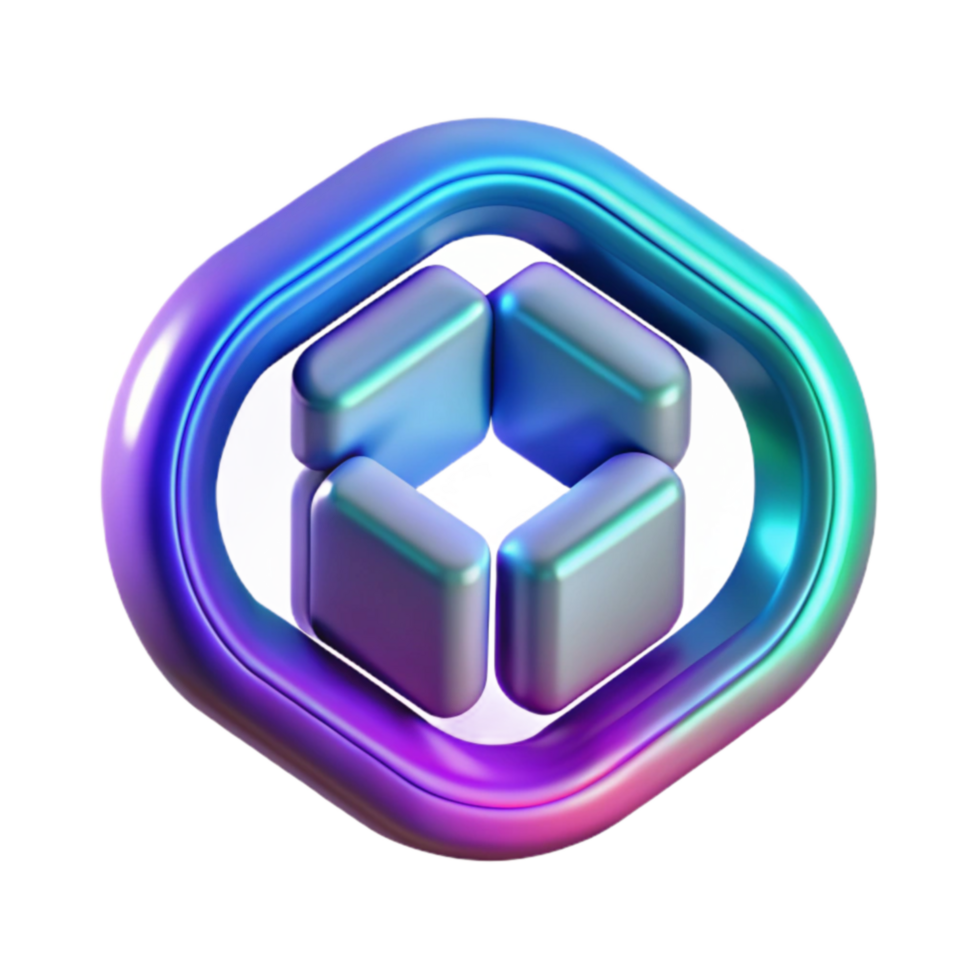 Abstract 3D Cube Design Iridescent, Geometric, Shiny, Modern, Colorful, Digital Art, Graphic ...