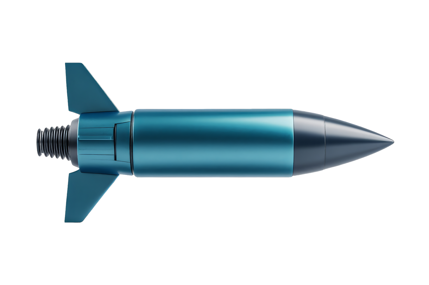 Blue Rocket Launching Smoke Trail In Clear Sky 54587311 Png