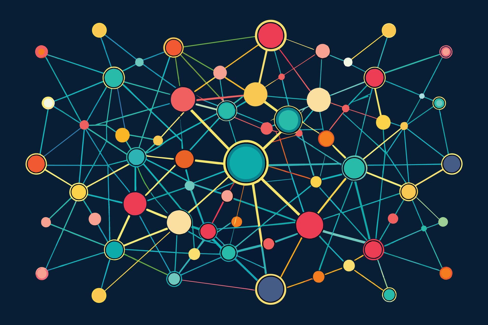 Intricate Network Of Intersecting Lines And Nodes 54590337 Vector Art
