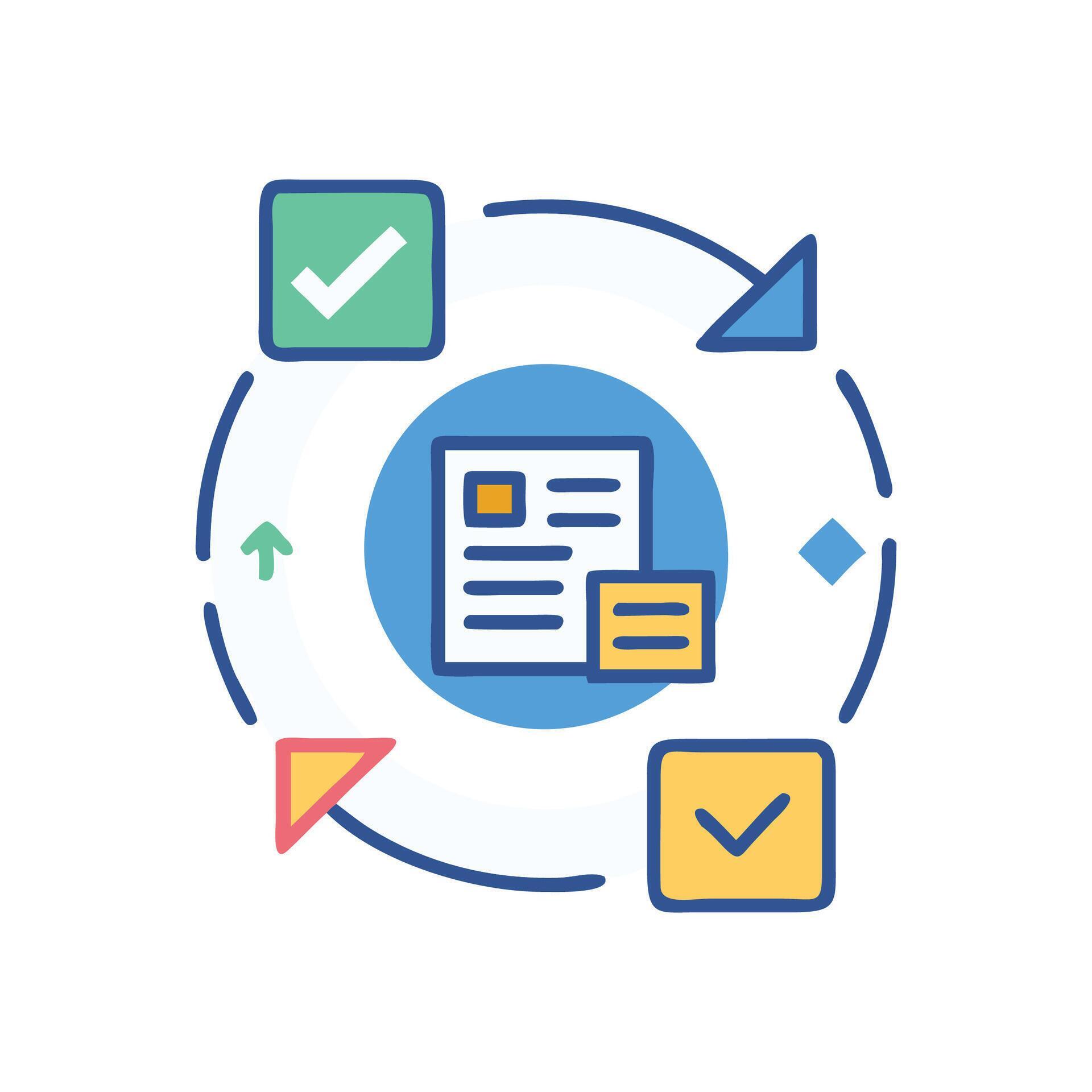 Icon for Overview of Project Lifecycle Stages 54595793 Vector Art at ...
