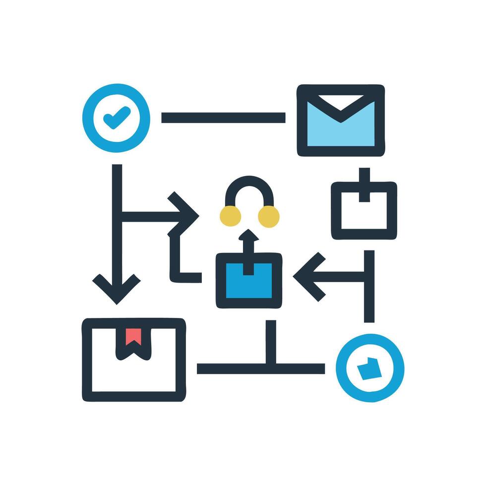 Dynamic Icons for Supply Chain Strategy Implementation 54595915 Vector ...
