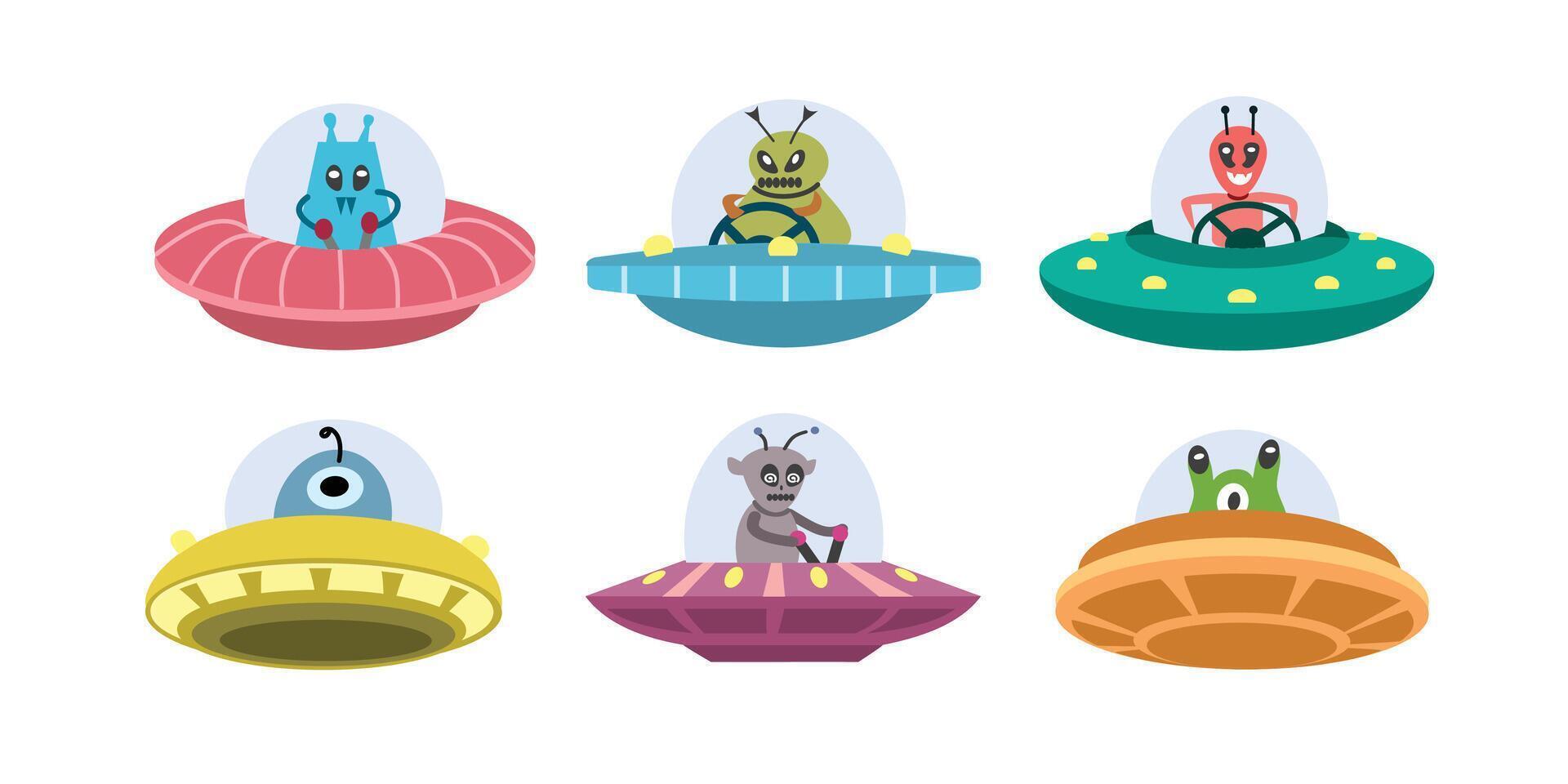 Alien illustration. Ufo spacedhip. Ufo collection. Scifi. Universe ...