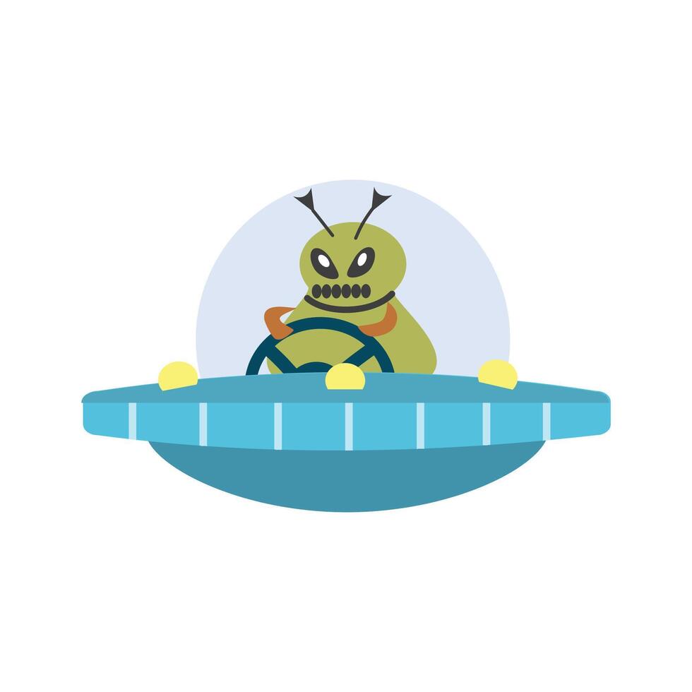 Monster alien. Alien character. Ufo with space creatures. Spaceship ...