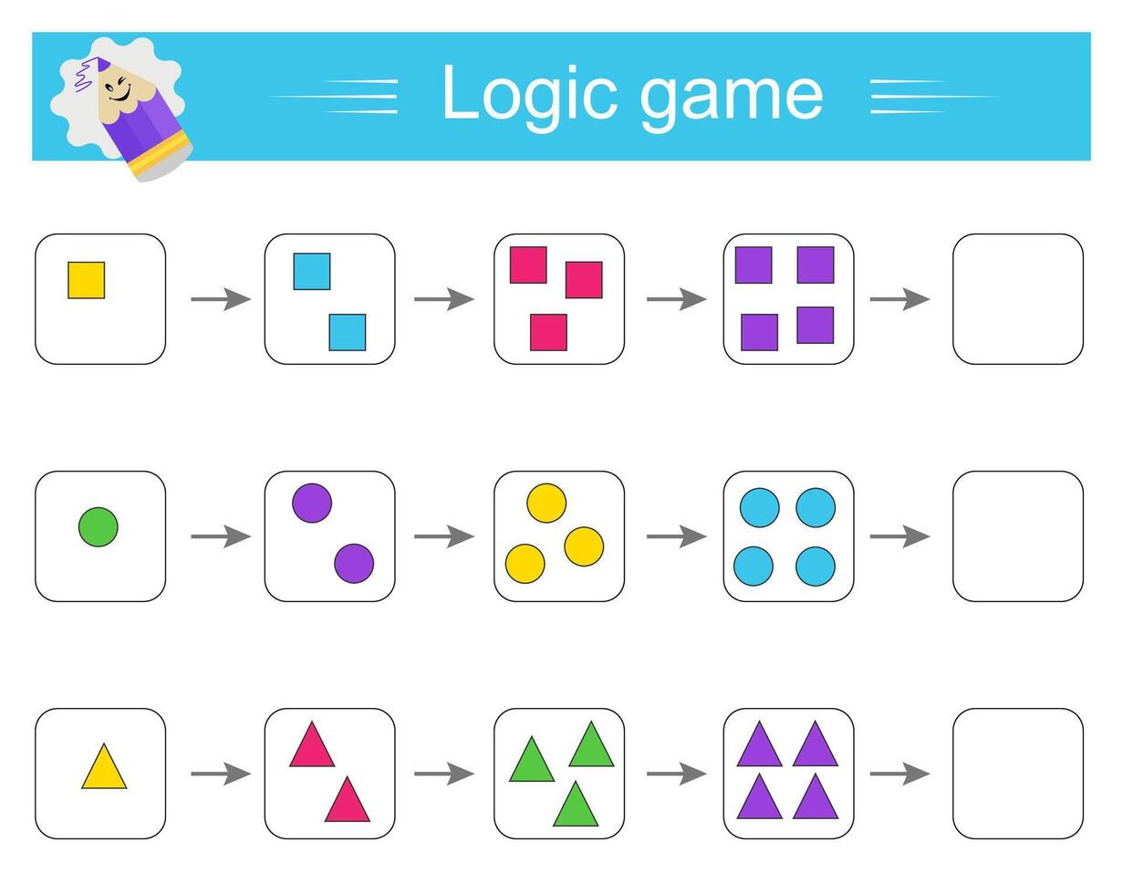 Logic game for kids 54609869 Vector Art at Vecteezy