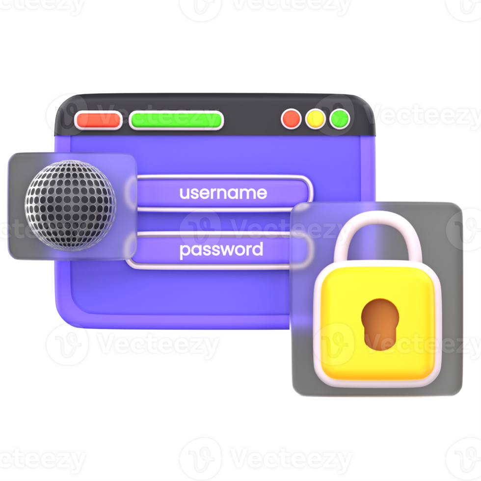 3d illustration login security 54613494 PNG 3d illustration login security 54613494 PNG