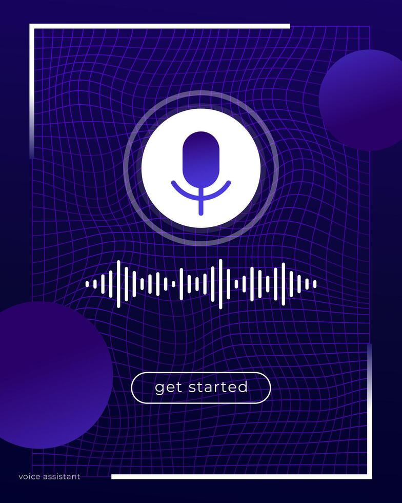 voice assistant interface design, ui template 54615619 Vector Art at ...