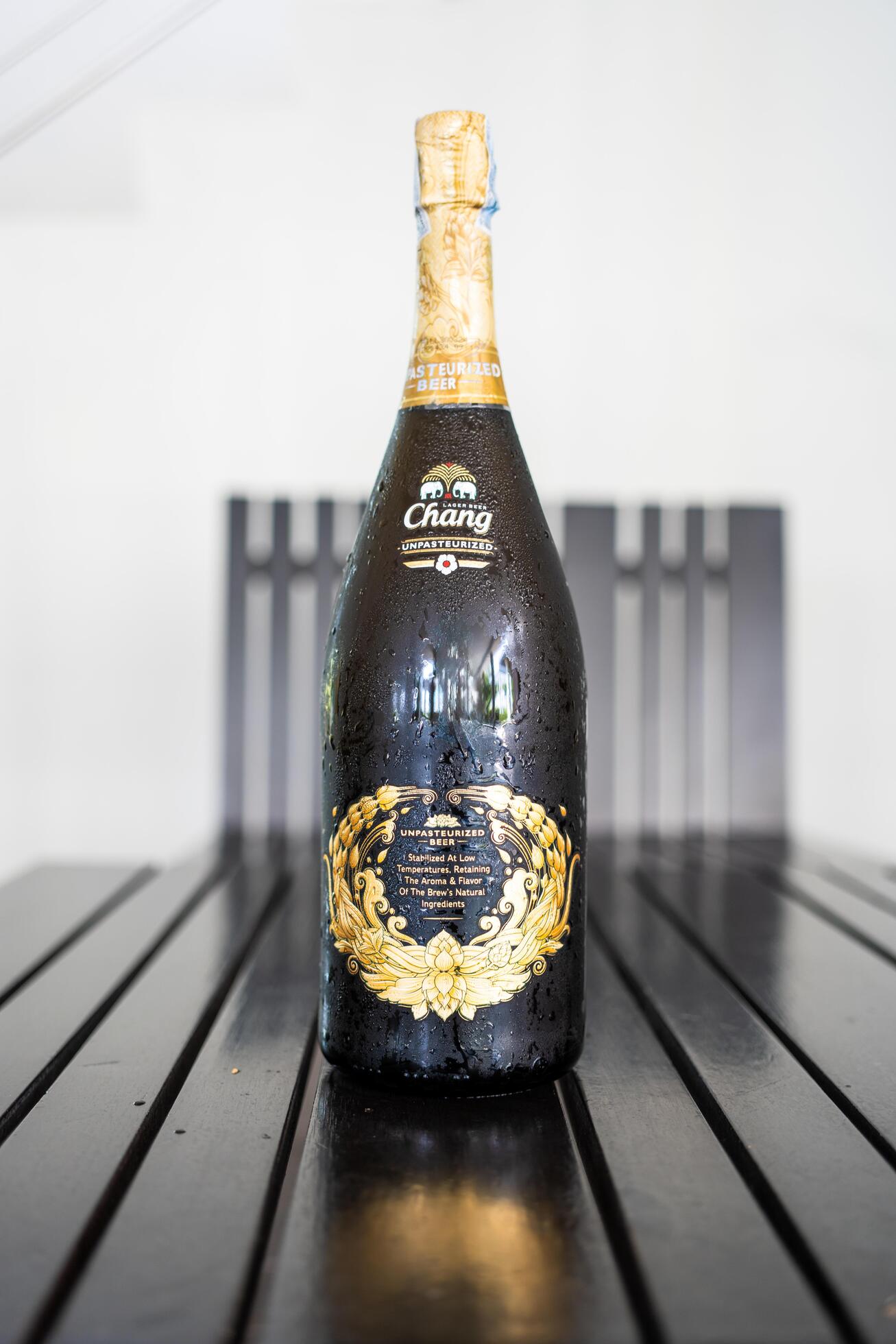 Bangkok, Thailand - December 30, 2024 The cold beer Chang Unpasteurized from ThaiBev Owner of ...