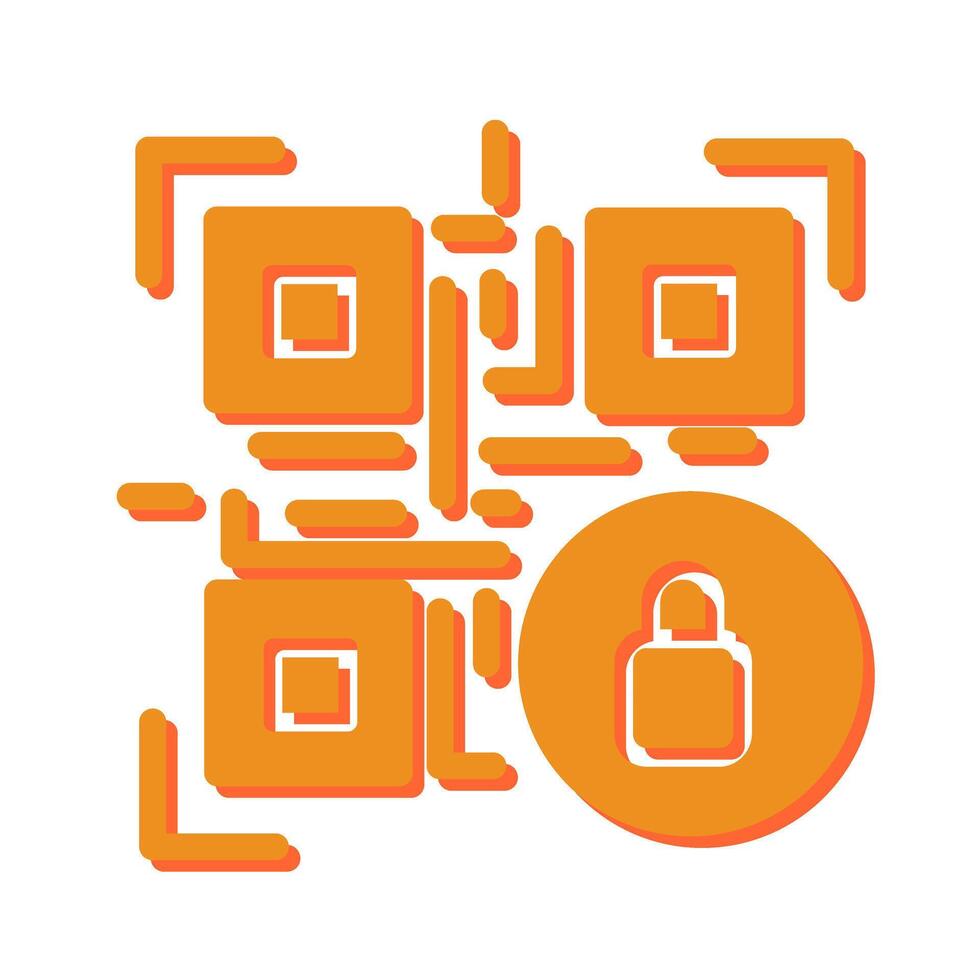 QR Code Encryption Icon Design 54619577 Vector Art at Vecteezy