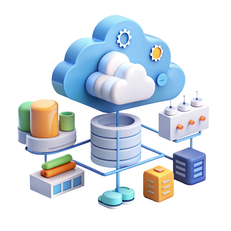 3d Illustration Of Cloud Computing Network 54621563 Png