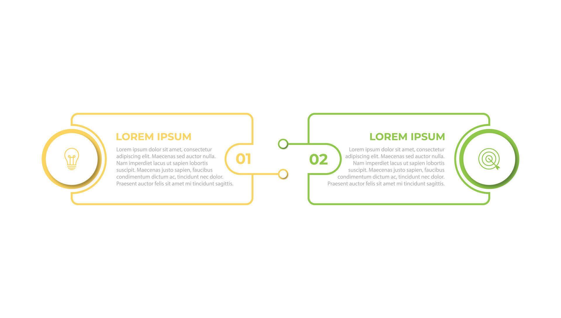 2 step process infographic template element 54622068 Vector Art at Vecteezy