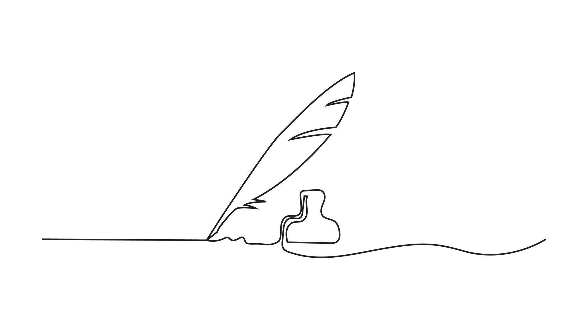 Elegant continuous one line drawing Handwriting Continuous Pen Line ...