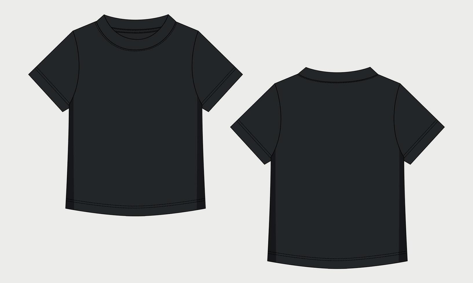 Black T Shirt Mockup Template 54625564 Vector Art At Vecteezy