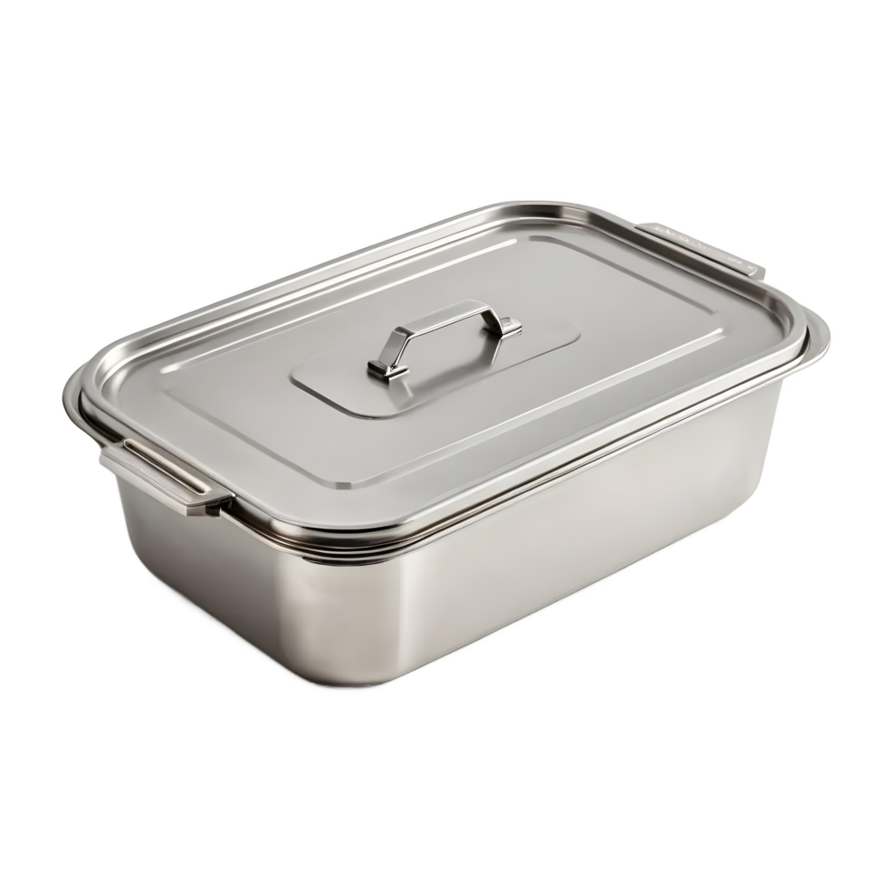 Stainless Steel Rectangular Roasting Pan with Lid A Sleek, Modern ...