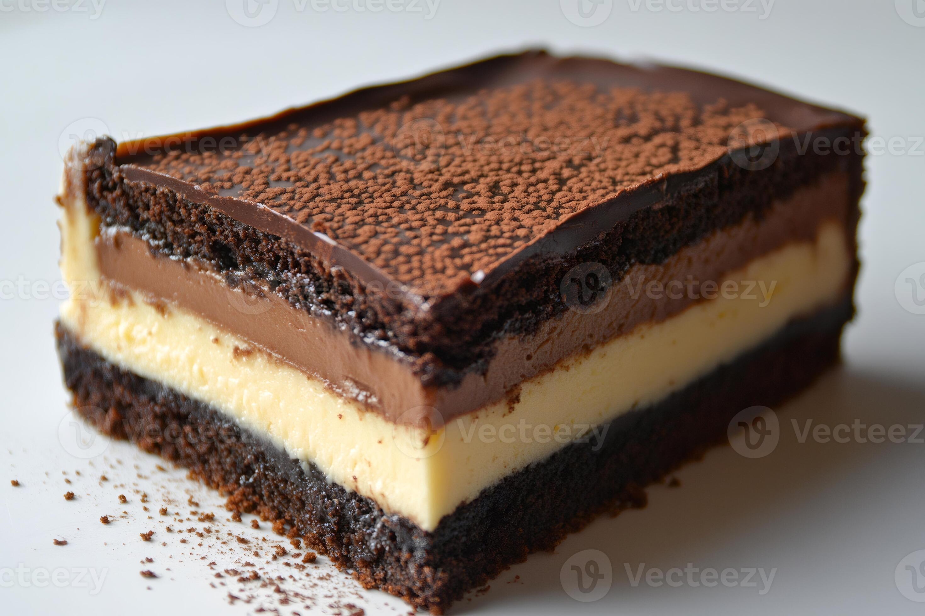 Delicious Chocolate Cake With Cocoa Powder Topping Displaying Multiple
