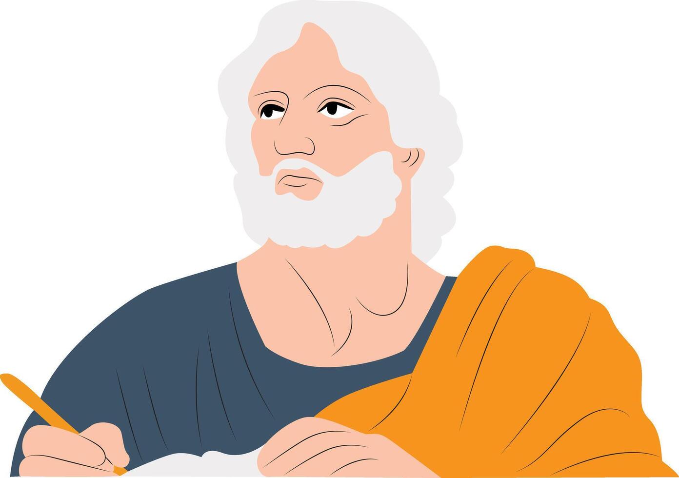 Parmenión pensando y escritura retrato 54655768 Vector en Vecteezy