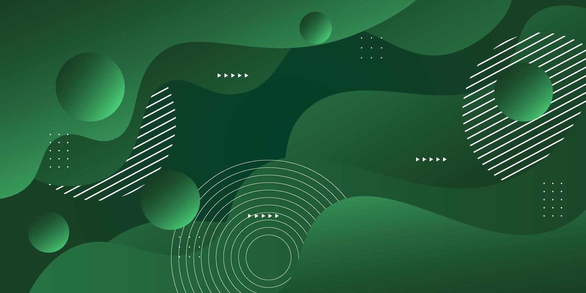 Abstract Geometric Futuristic Background With Colorful Dark Green Gradient Background Design
