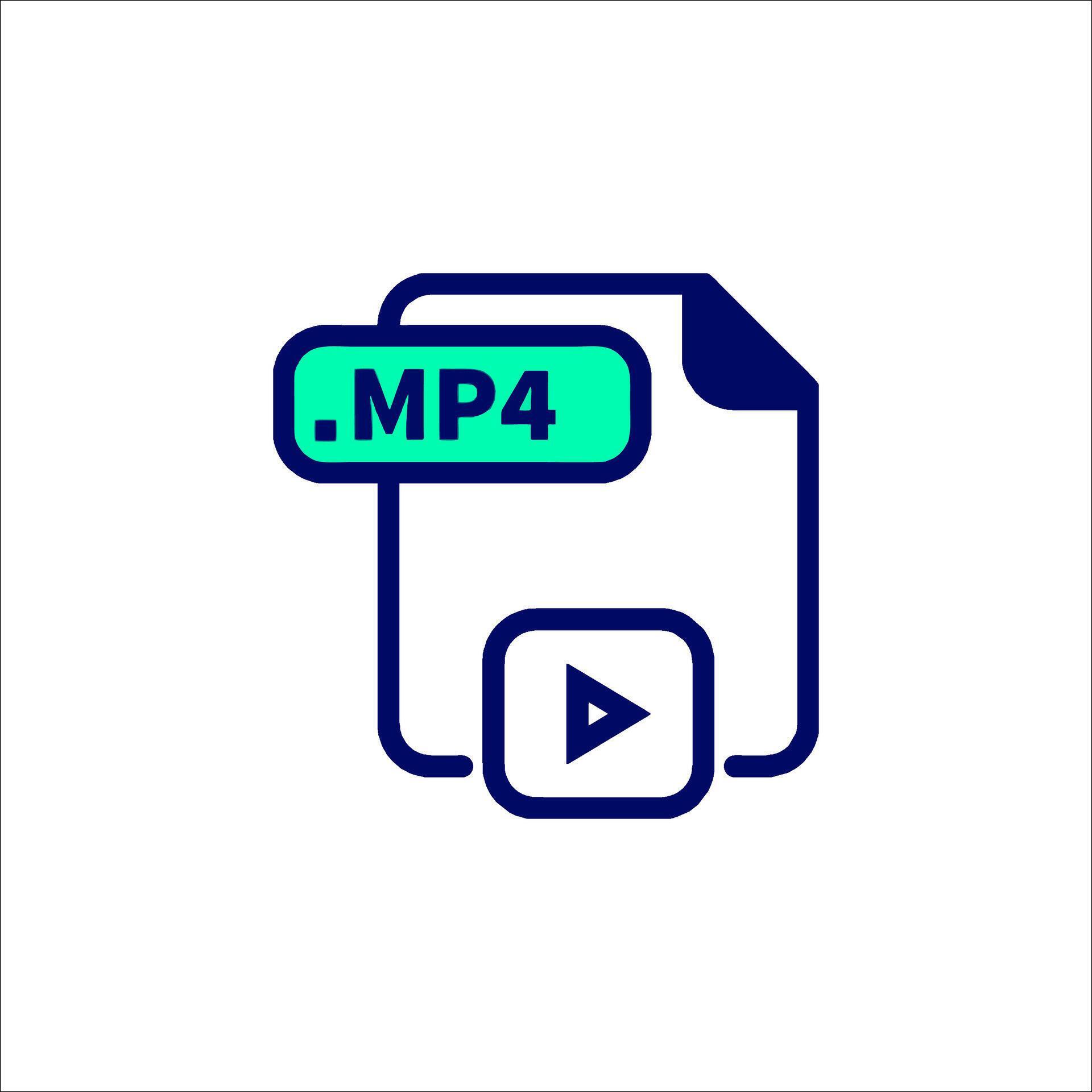 Mp4 file icon with a green arrow 54669491 Vector Art at Vecteezy