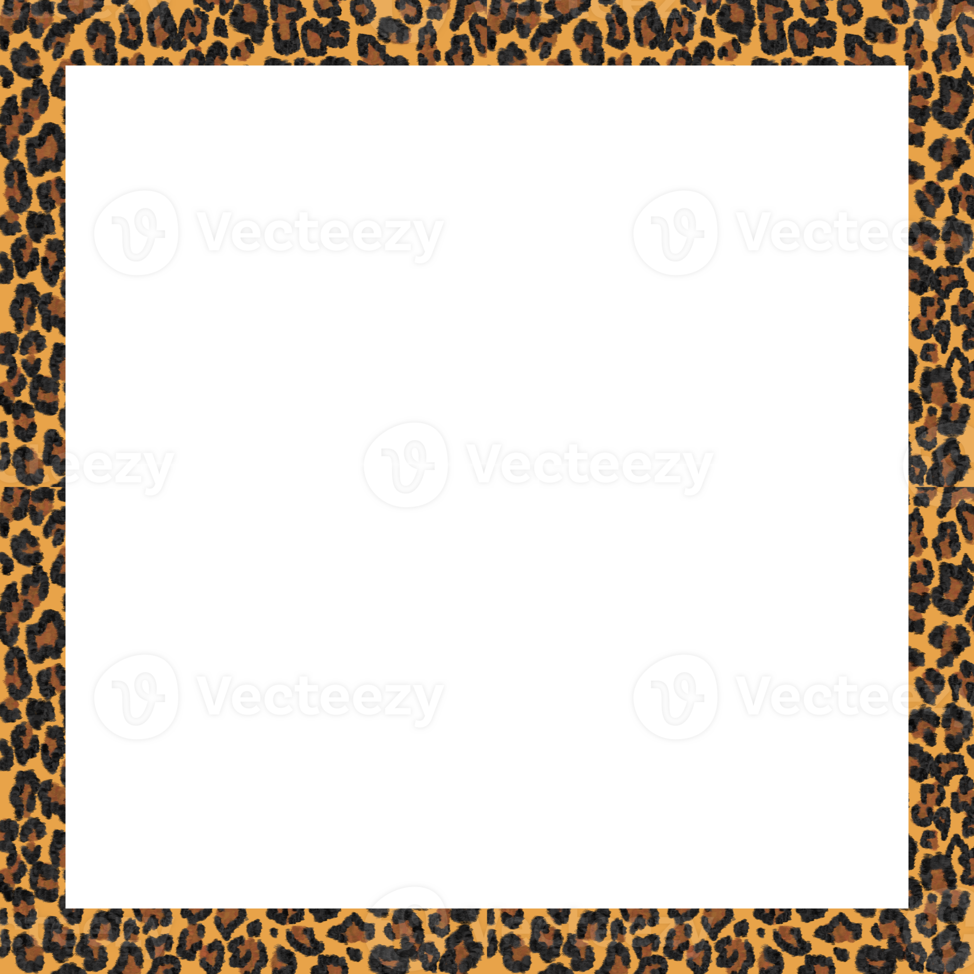 Leopard spots patterns frame. Animal prints patterns border frame ...