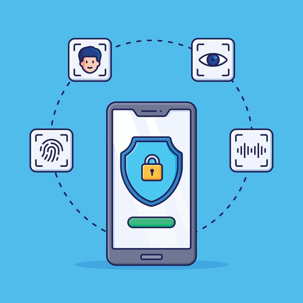 Cartoon Biometrics Authentication Concept Illustration 54680629 Vector Art At Vecteezy
