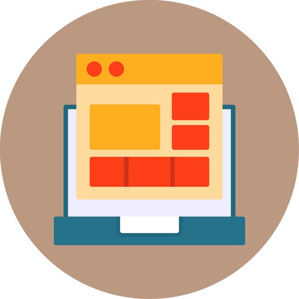 Website Layout Flat Circle Style Icon 54681090 Vector Art at Vecteezy