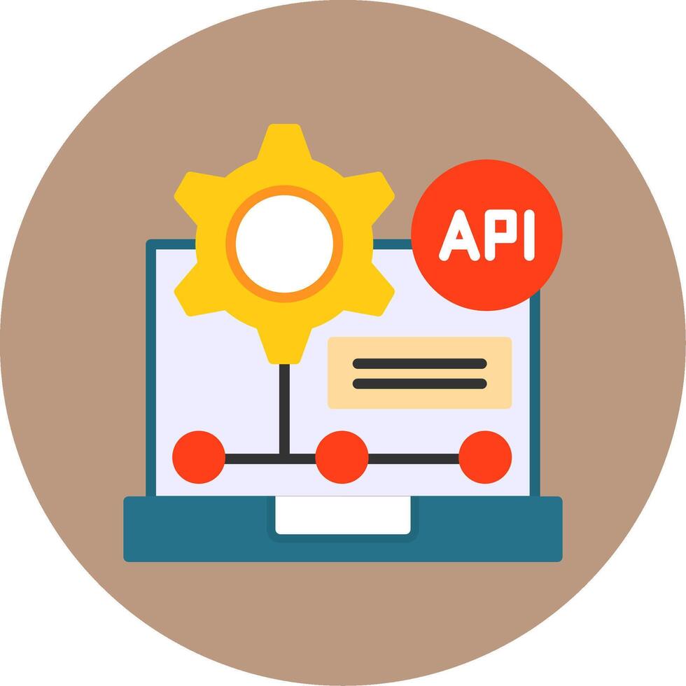 API Flat Circle Style Icon 54681094 Vector Art at Vecteezy