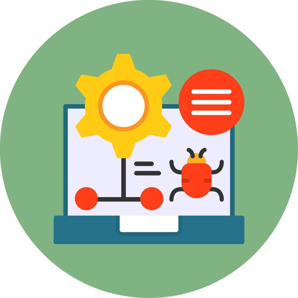 Debug Flat Circle Style Icon 54681097 Vector Art At Vecteezy