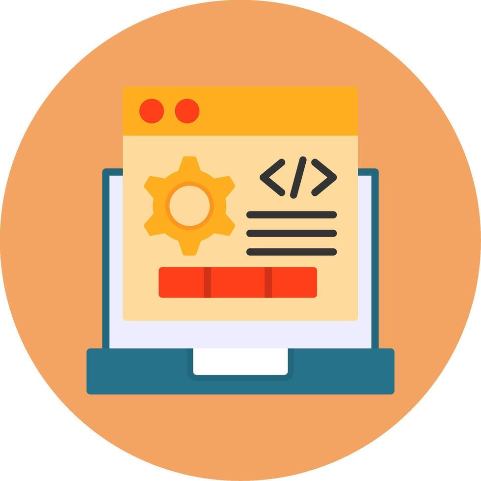 Code Setting Flat Circle Style Icon 54681103 Vector Art at Vecteezy