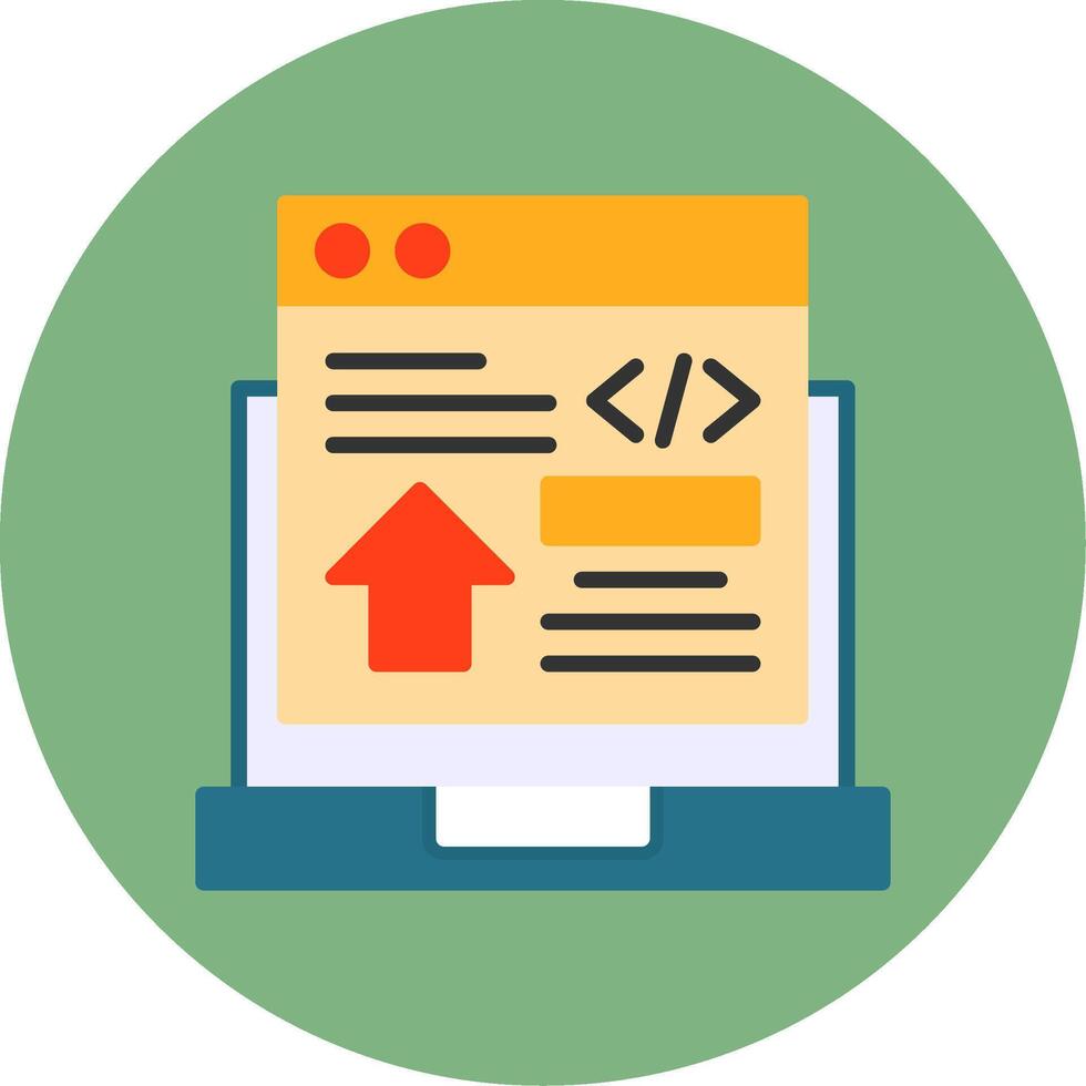 Frontend Development Flat Circle Style Icon 54681111 Vector Art at Vecteezy