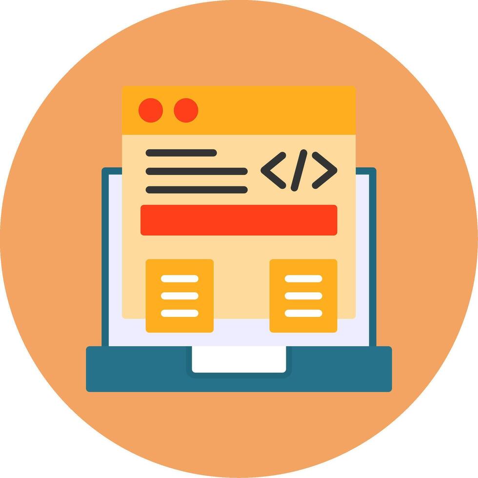 Code Framework Flat Circle Style Icon 54681113 Vector Art At Vecteezy
