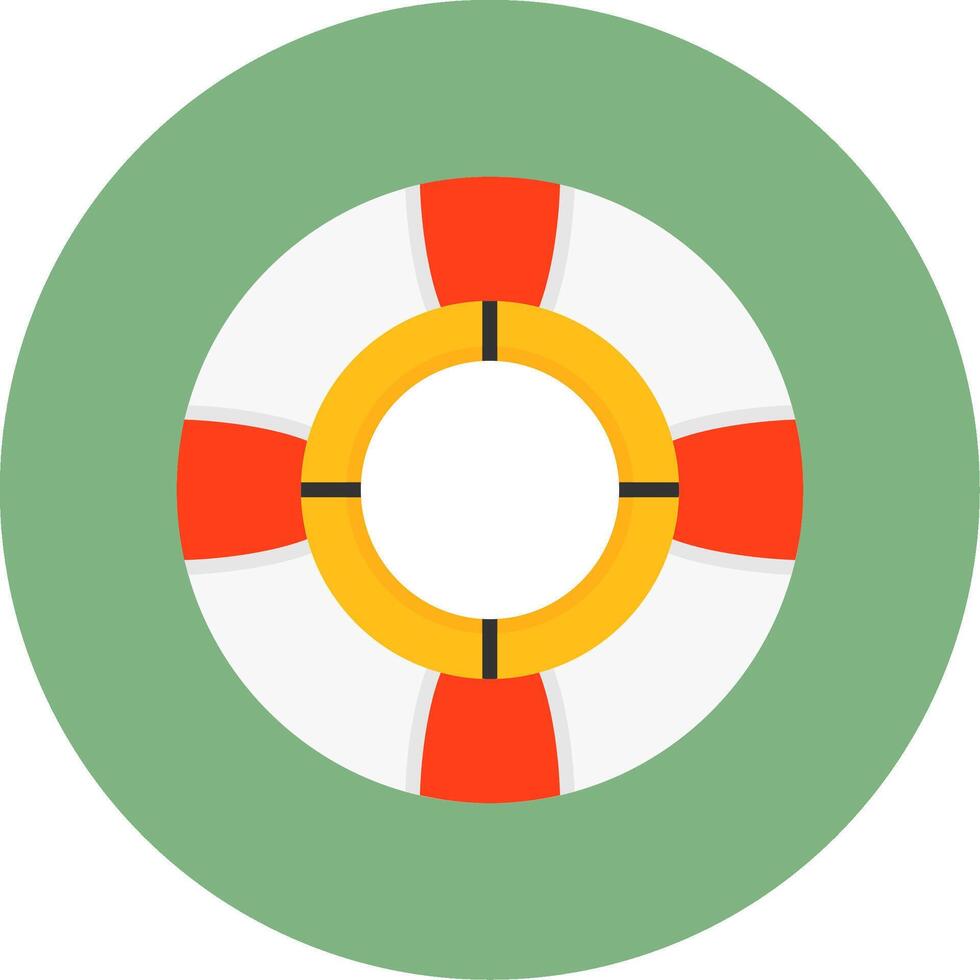 Lifebuoy Flat Circle Style Icon 54681897 Vector Art at Vecteezy