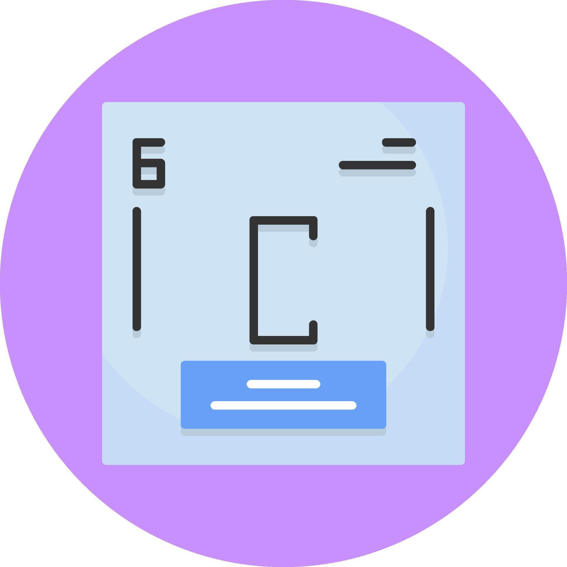Carbon Chemical Element Flat Circle Style Icon 54681973 Vector Art at ...