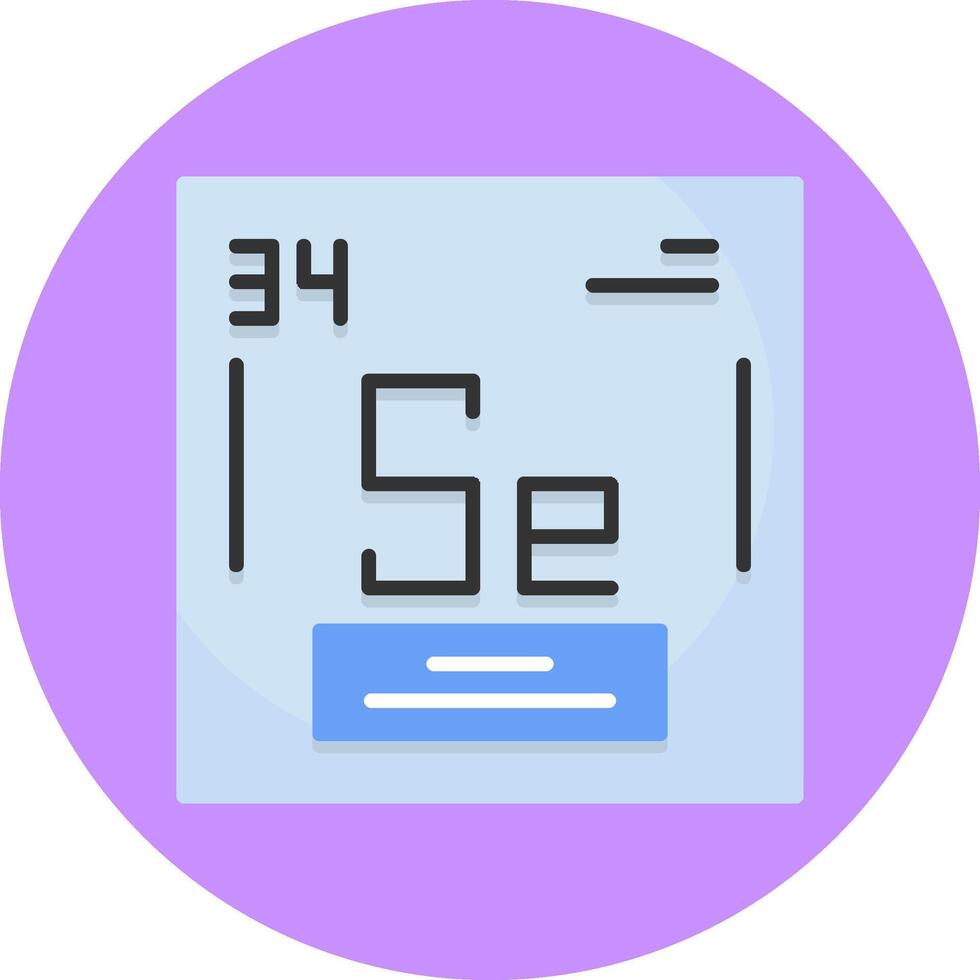Selenium Chemical Element Flat Circle Style Icon 54682043 Vector Art at ...