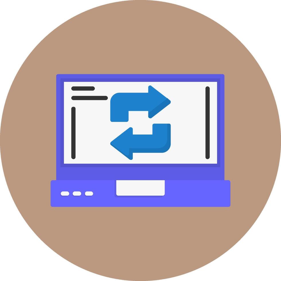 Refresh Flat Circle Style Icon 54682631 Vector Art at Vecteezy