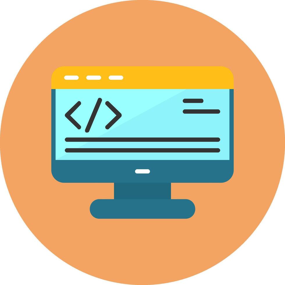 Coding Flat Style Icon 54683377 Vector Art at Vecteezy