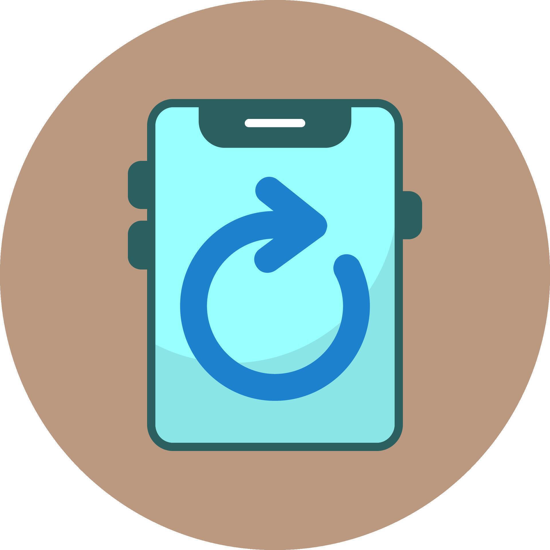 Rotate Flat Circle Style Icon 54684103 Vector Art at Vecteezy